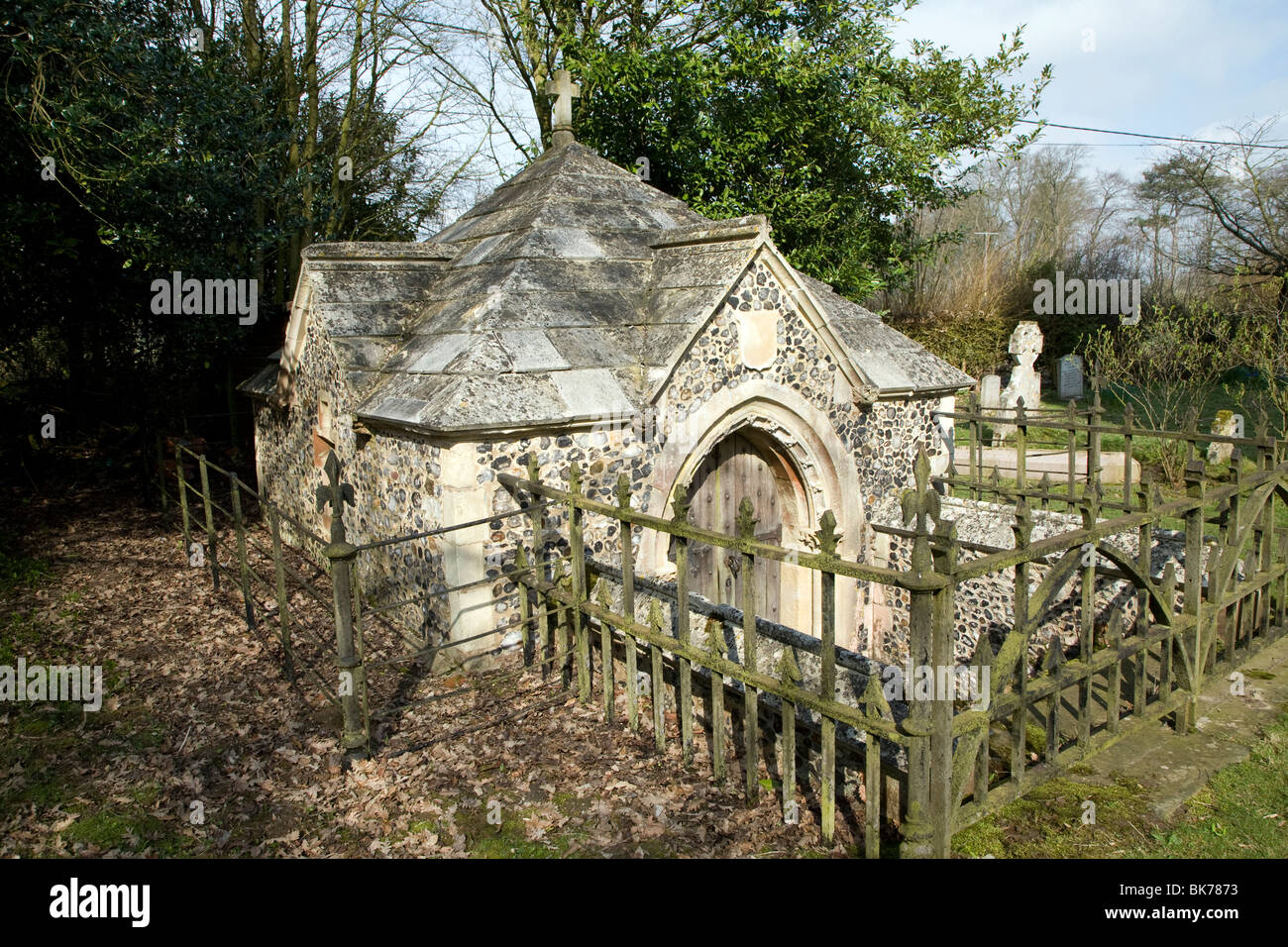 Fitzgerald family crypt Church of Saint Michael, Boulge, Suffolk Stock ...