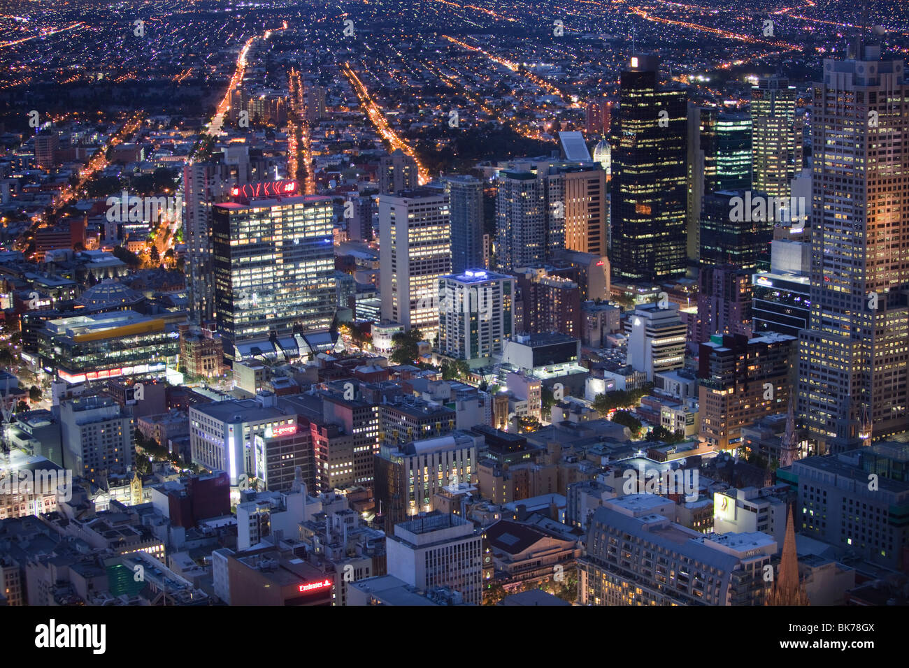 Melbourne city night hi-res stock photography and images - Alamy
