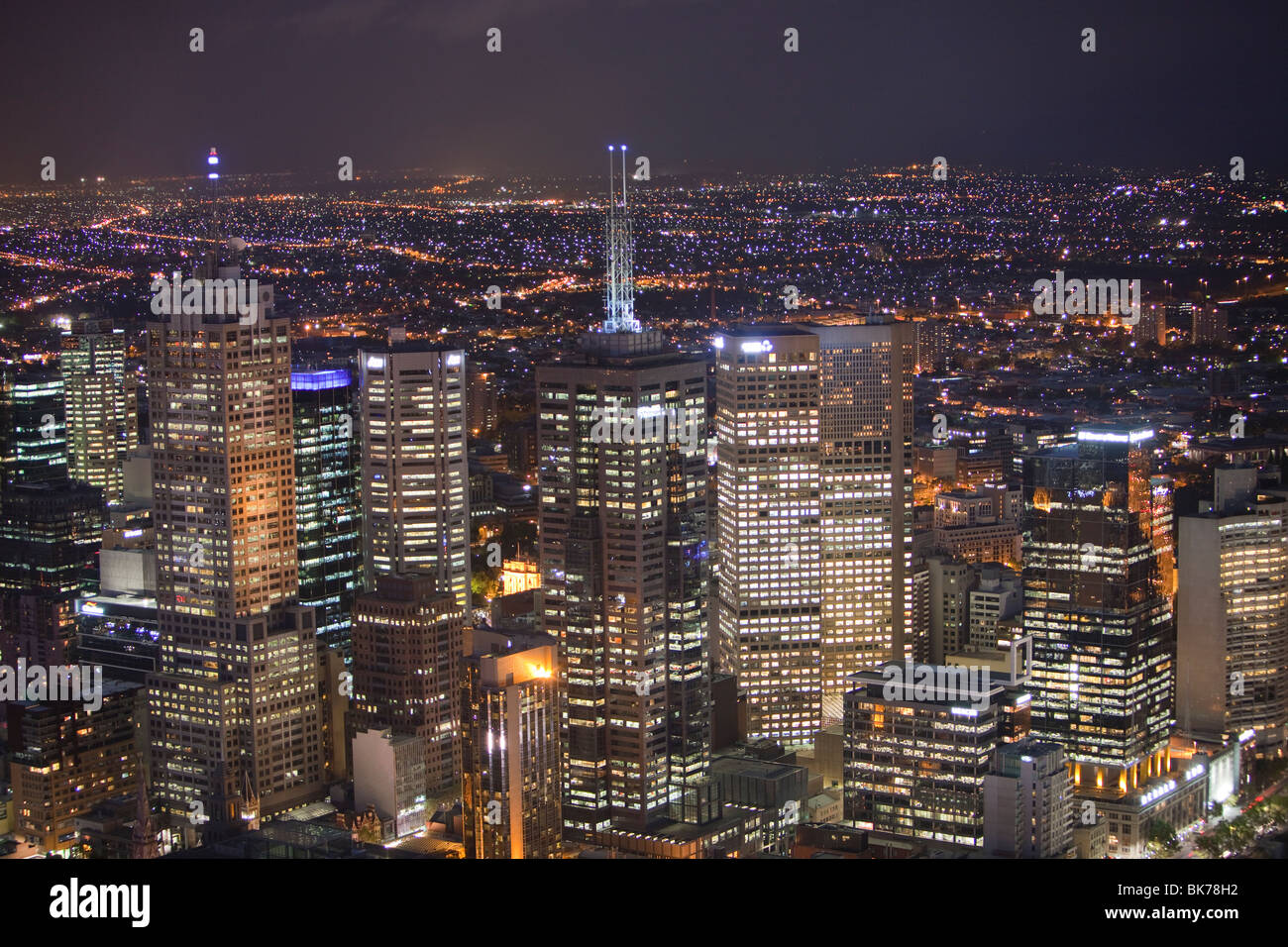Melbourne city night hi-res stock photography and images - Alamy