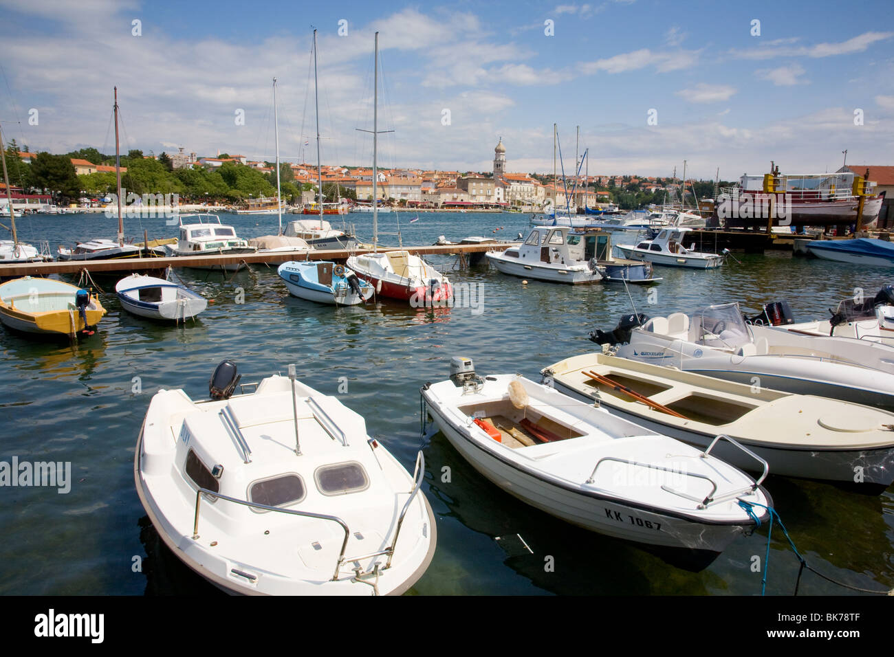 The harbour of Krk at the Adriatic coast, Croatia Stock Photo - Alamy