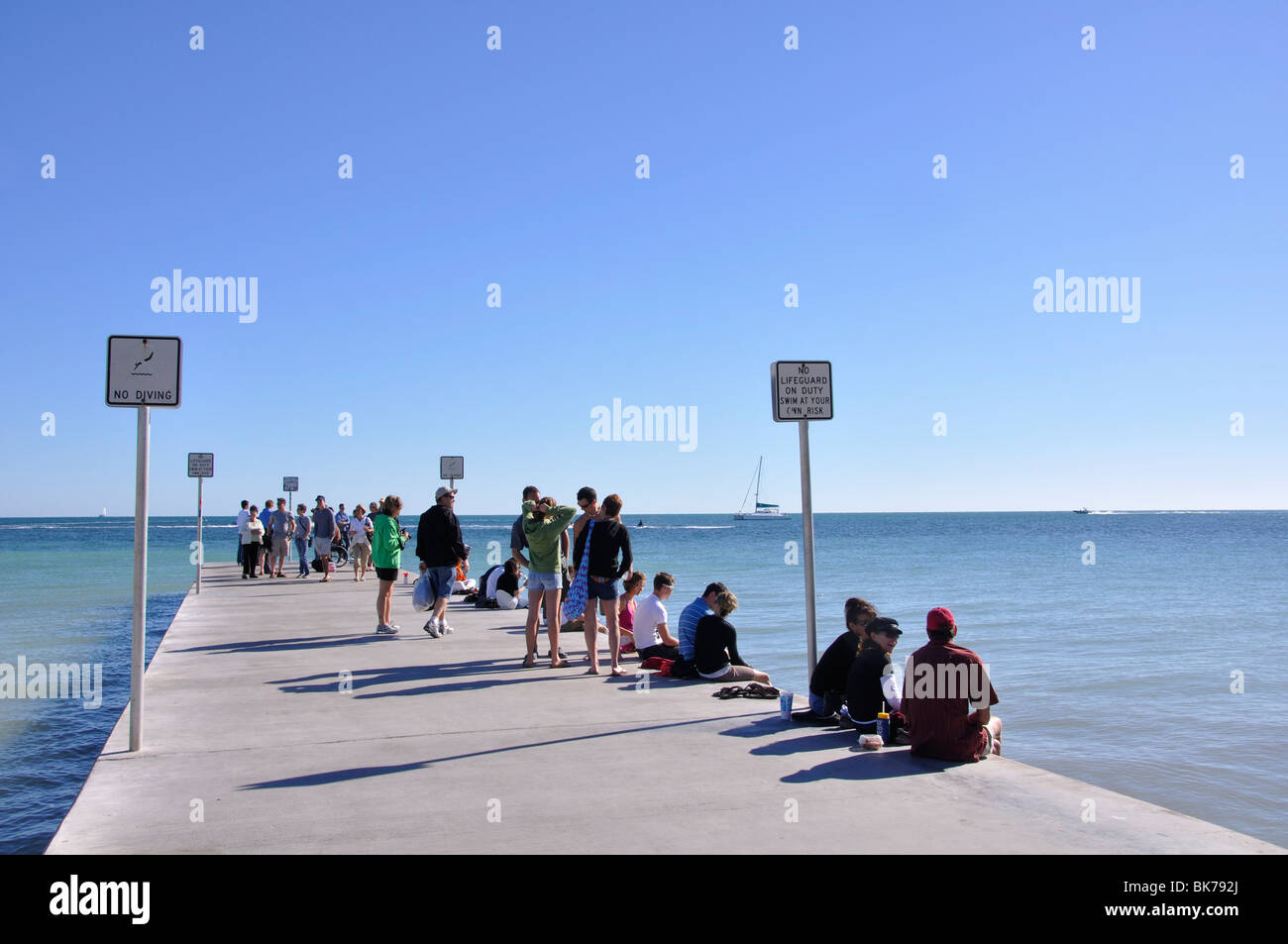 Pier, Key West, Florida, USA Stock Photo - Alamy