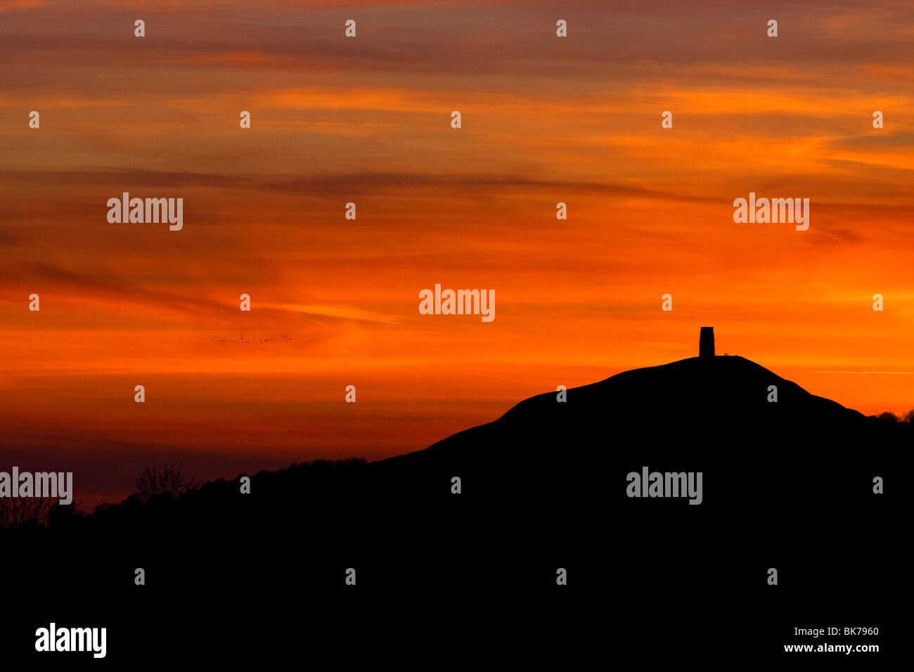 Glastonbury tor sunset hi-res stock photography and images - Alamy