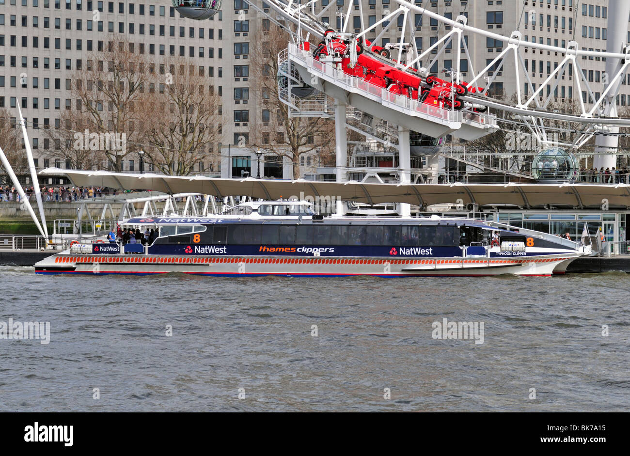 Thames Clippers at the London eye pier, United Kingdom Stock Photo - Alamy