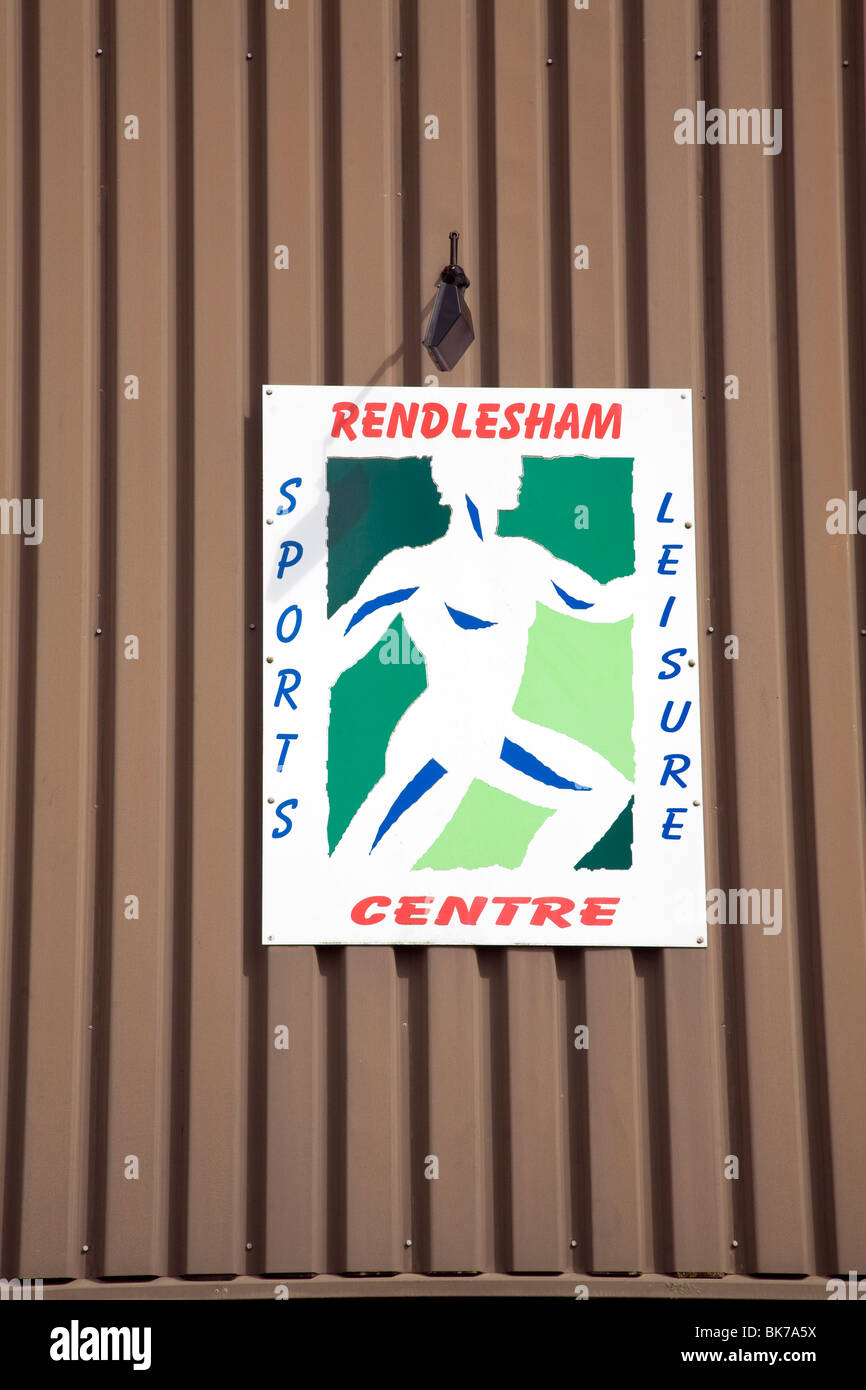 Sign Rendlesham Sports Centre, Suffolk Stock Photo - Alamy