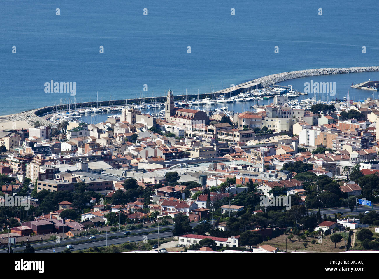 el masnou. aerial view Stock Photo - Alamy