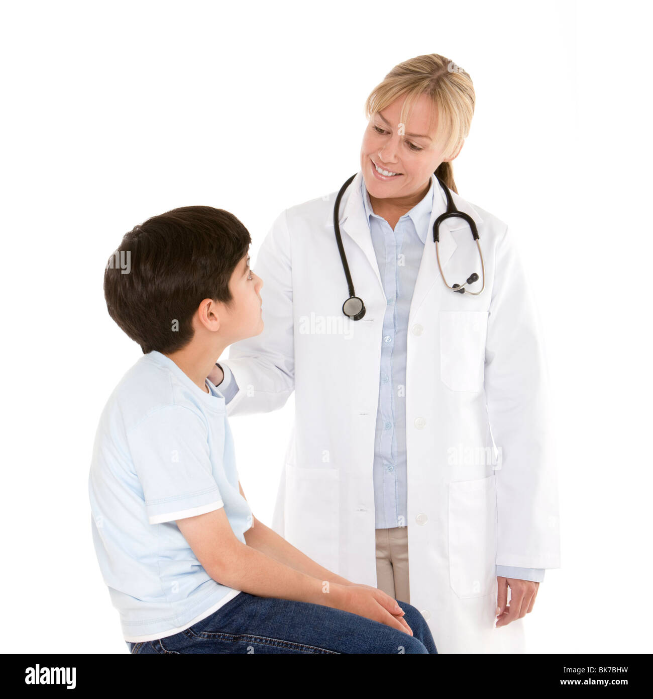 Paediatric doctor and patient Stock Photo - Alamy