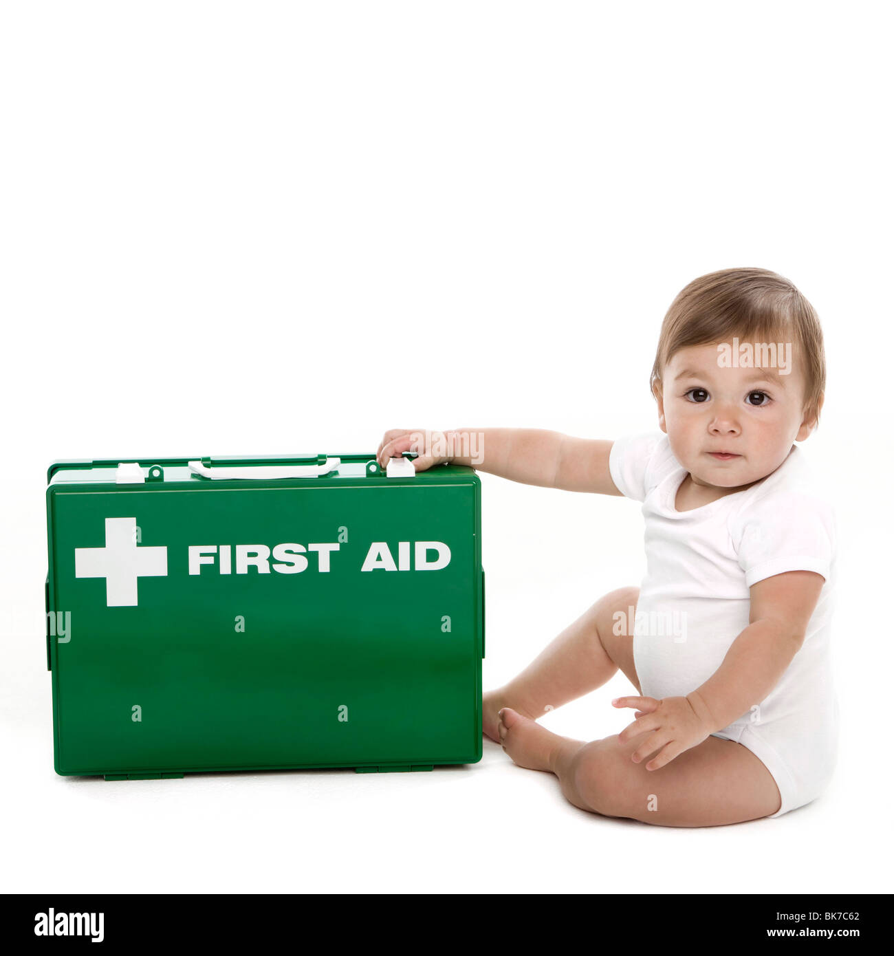 Baby first aid Stock Photo - Alamy