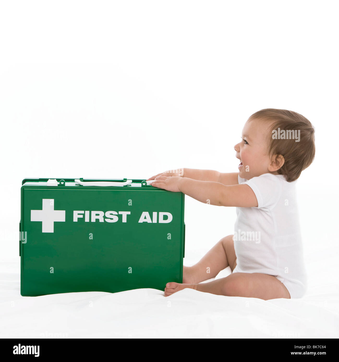 Baby first aid Stock Photo - Alamy