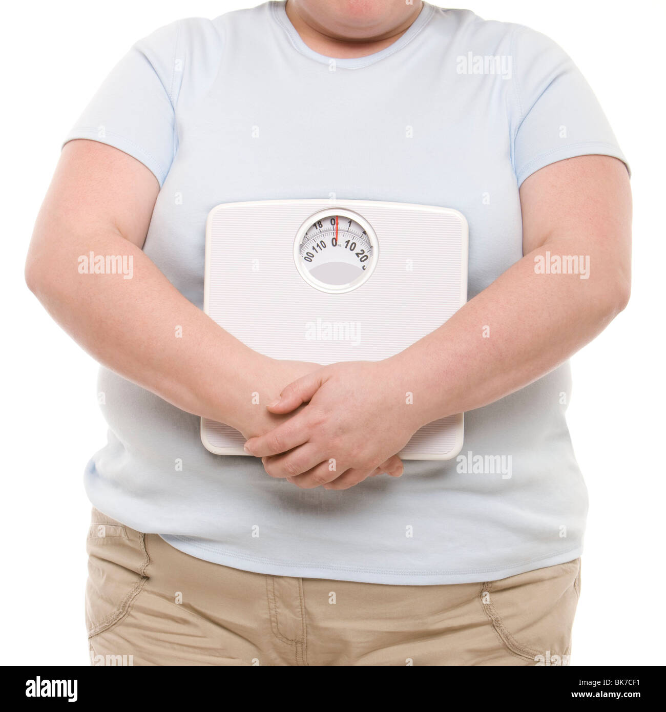 Chubby woman scale hi-res stock photography and images - Alamy