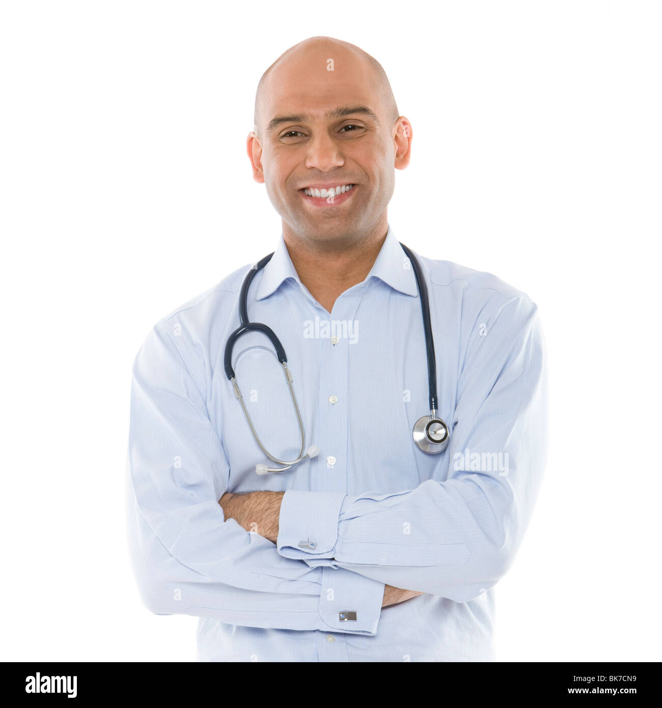 Smiling doctor looking camera arms hi-res stock photography and images ...