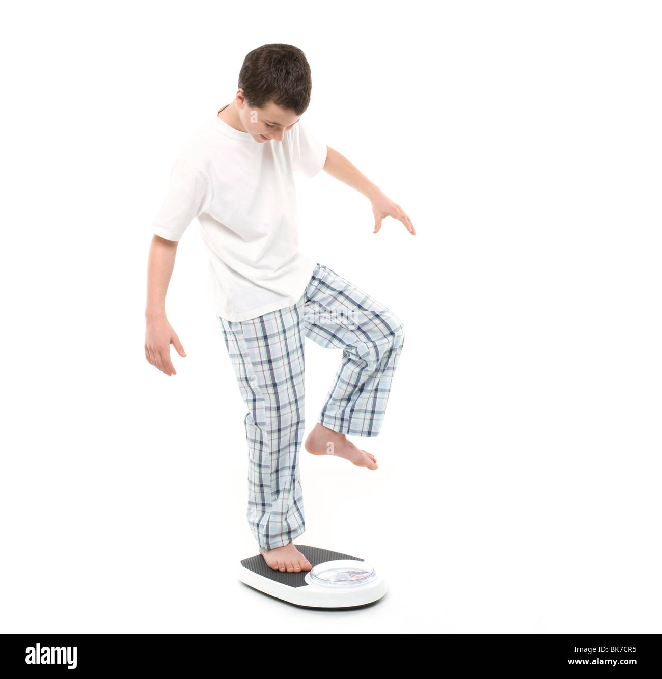 Child weight measurement Cut Out Stock Images & Pictures - Alamy