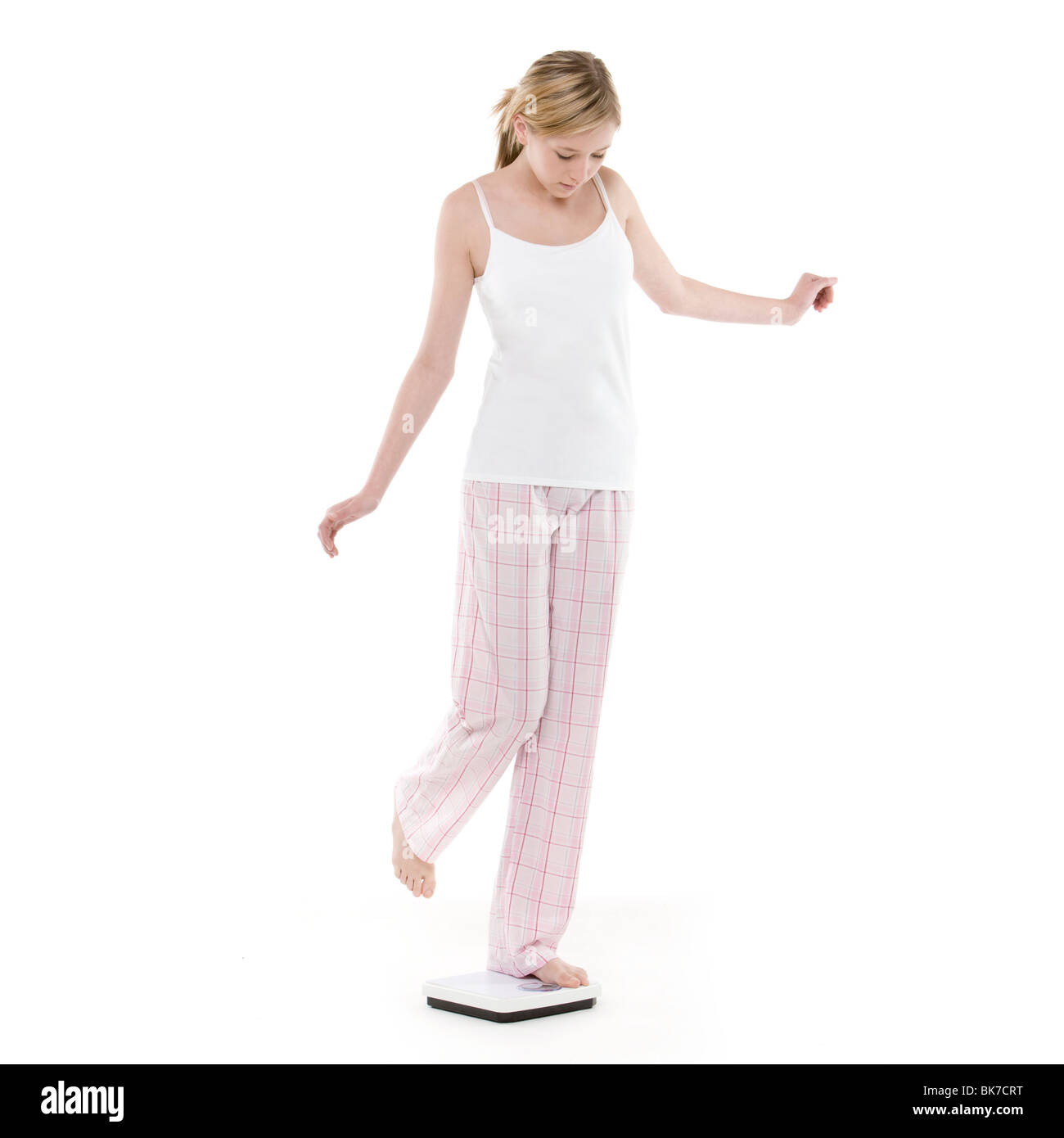 Child weight measurement Cut Out Stock Images & Pictures - Alamy