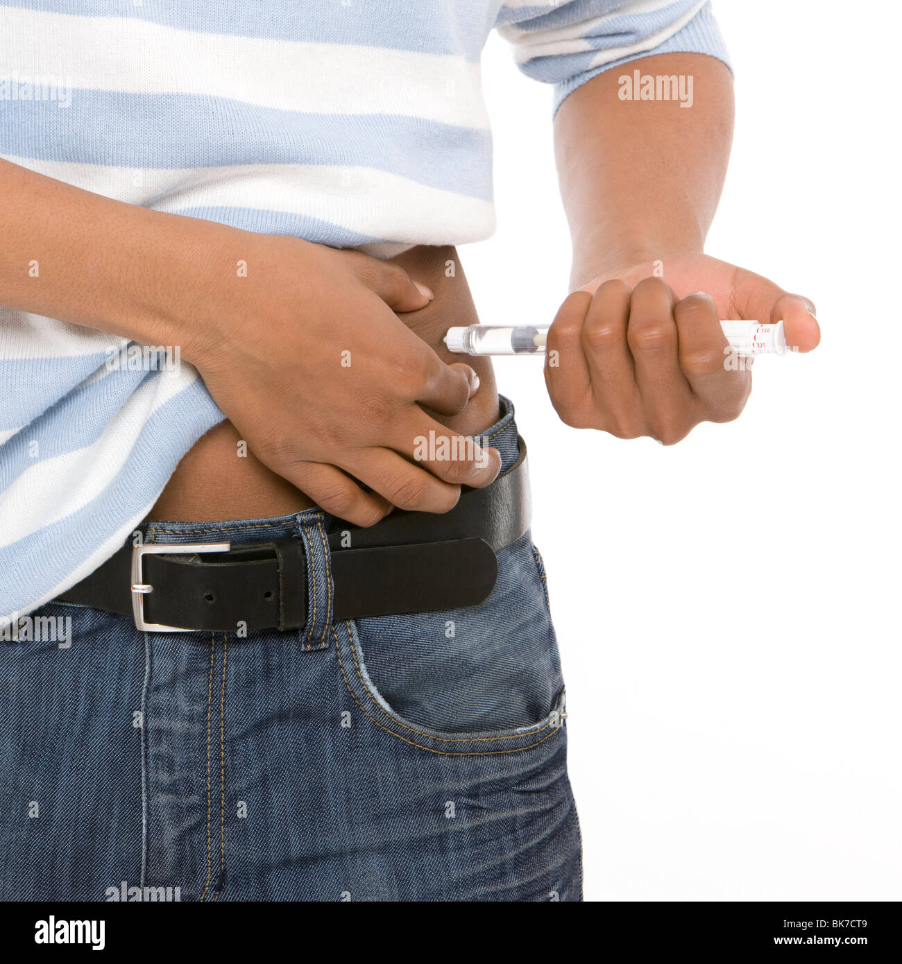 Injecting insulin teenager hi-res stock photography and images - Alamy