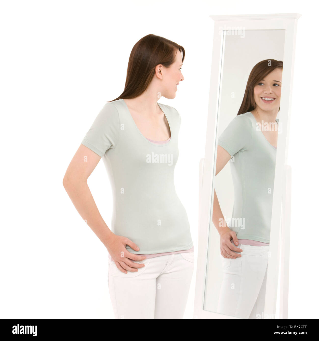 Teen body image mirror hi-res stock photography and images - Alamy
