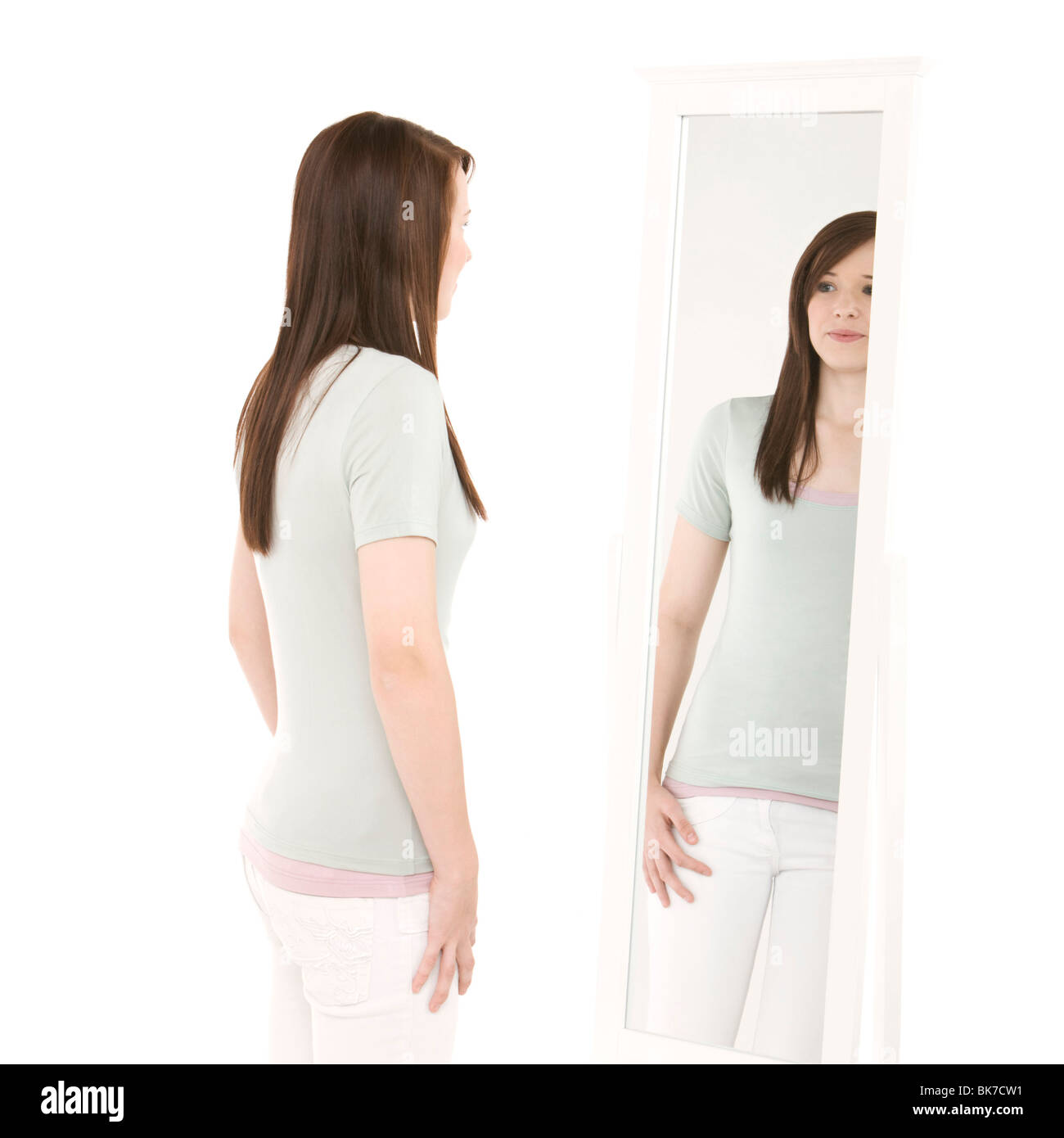 Teen body image mirror hi-res stock photography and images - Alamy