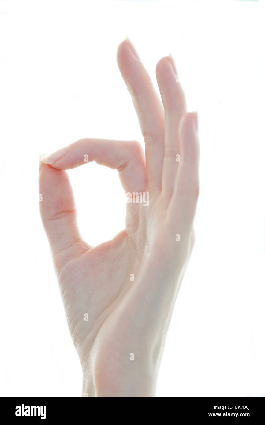 Ok hand sign gesture hi-res stock photography and images - Alamy