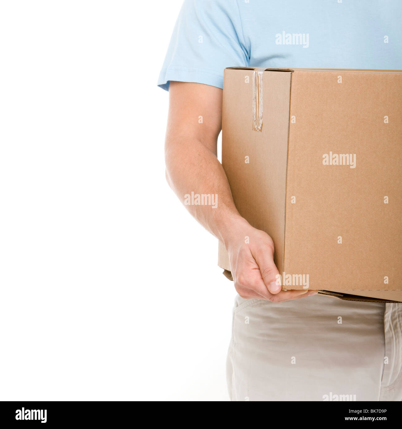 Carrying a box Stock Photo - Alamy
