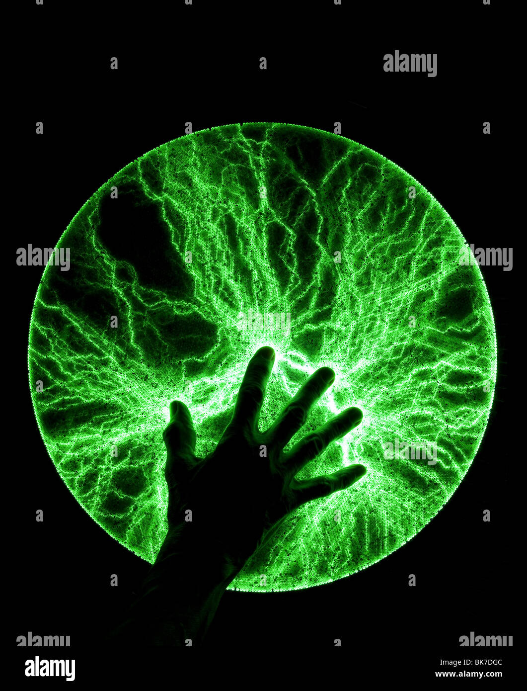 Plasma disc with hand hi-res stock photography and images - Alamy