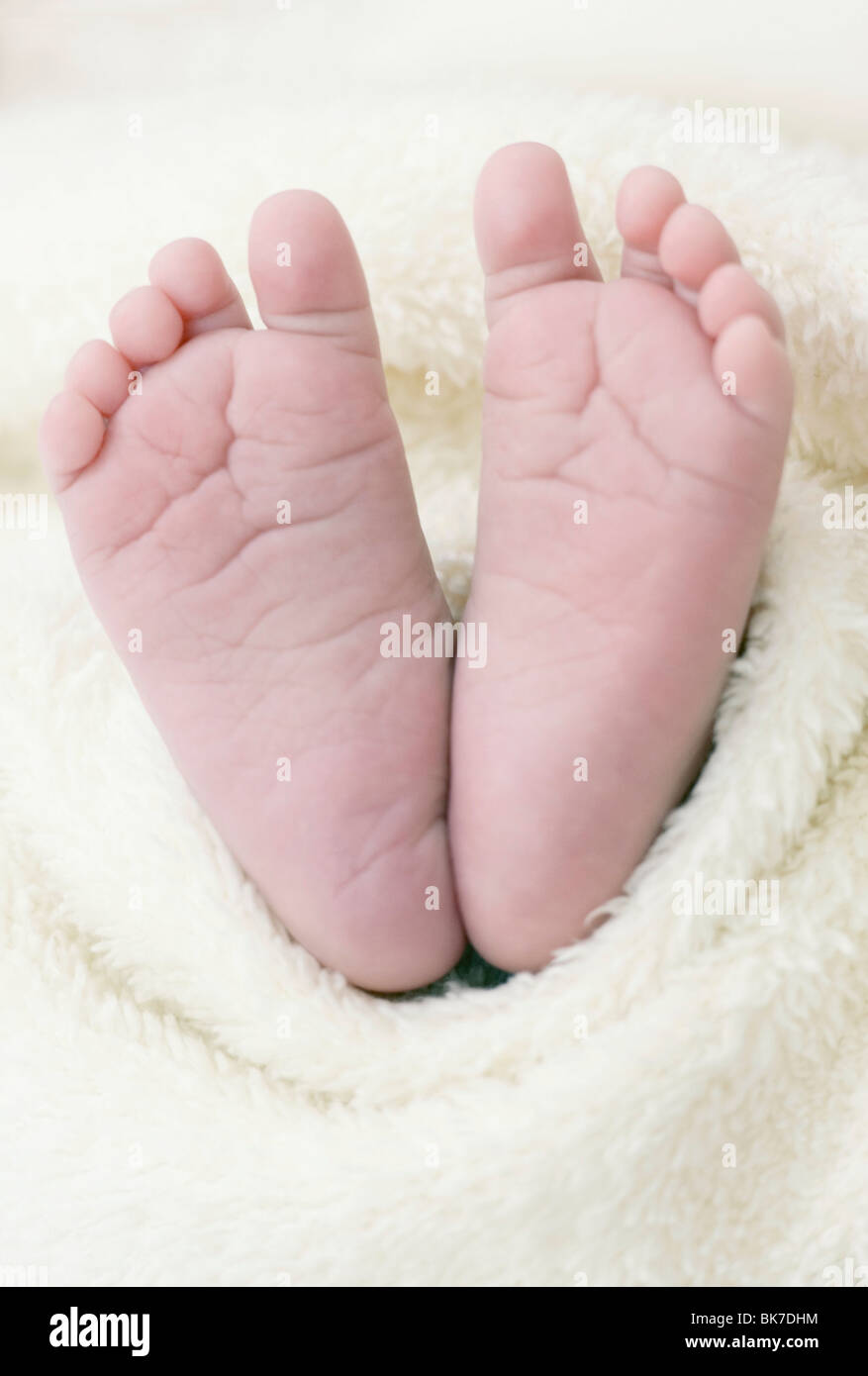Newborn baby's feet Stock Photo - Alamy