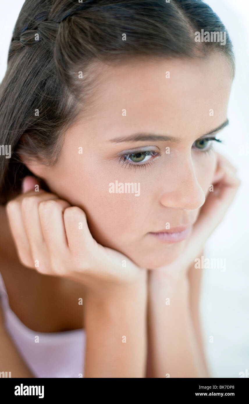 Depressed teenage girl Stock Photo - Alamy