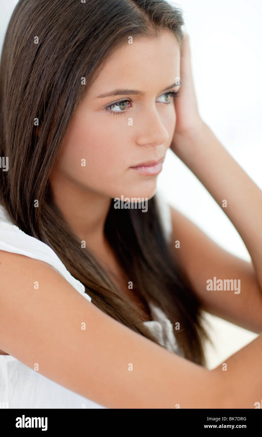 Depressed teenage girl Stock Photo - Alamy