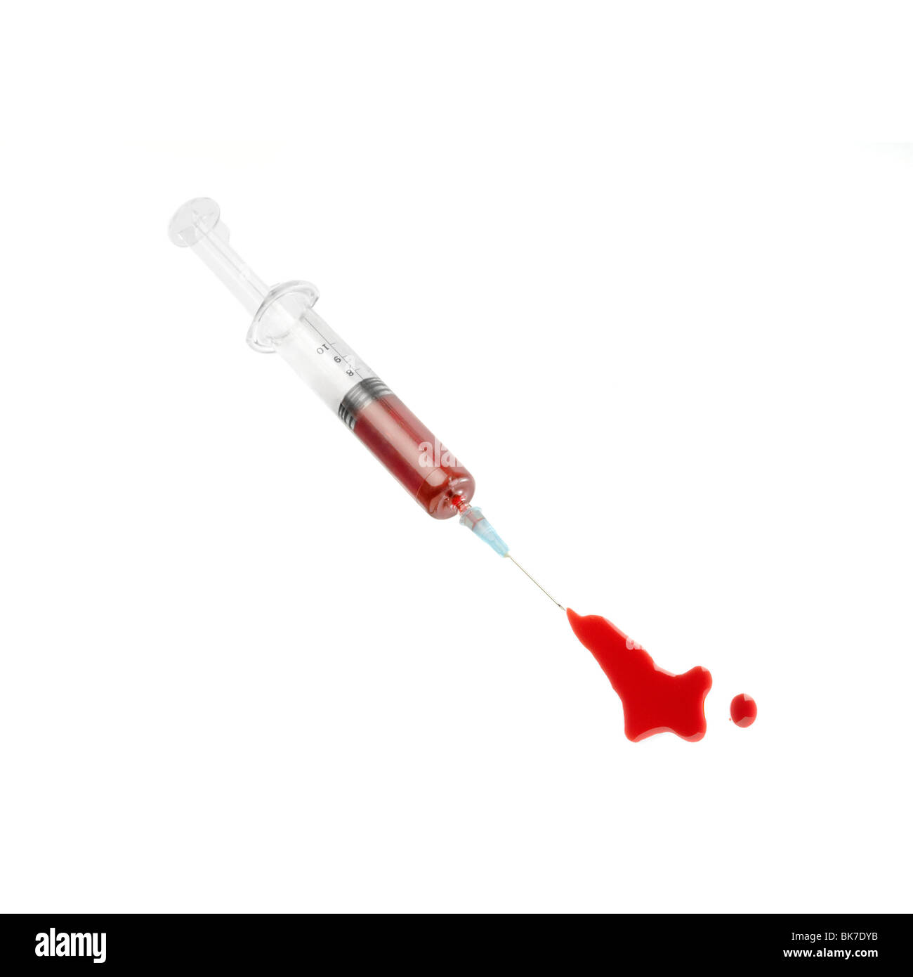 Syringe with blood Stock Photo - Alamy