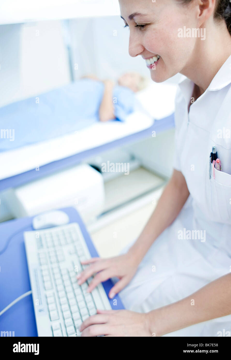 Bone density scan Stock Photo - Alamy