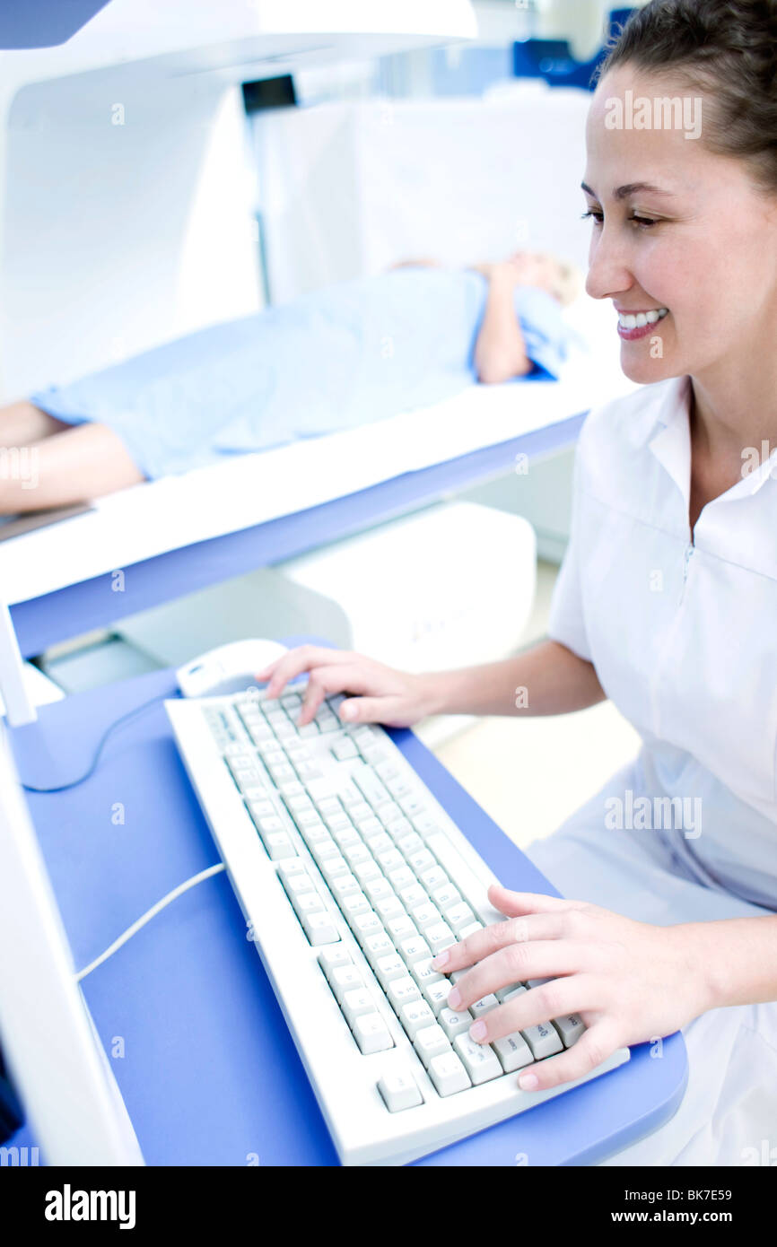 Bone density scan Stock Photo - Alamy