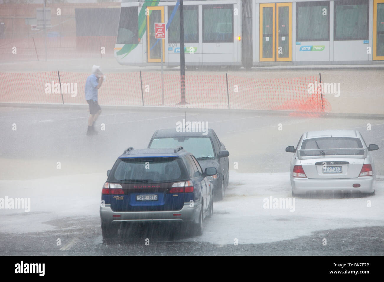 The worst tropical storm to hit Melbourne in over 100 years Stock Photo ...