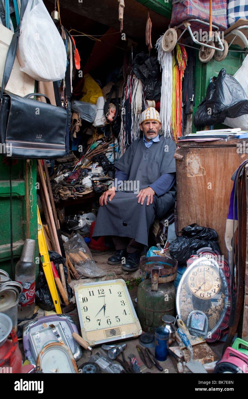 Moroccan junk dealer, street market, Tetouan, Morocco Stock Photo - Alamy