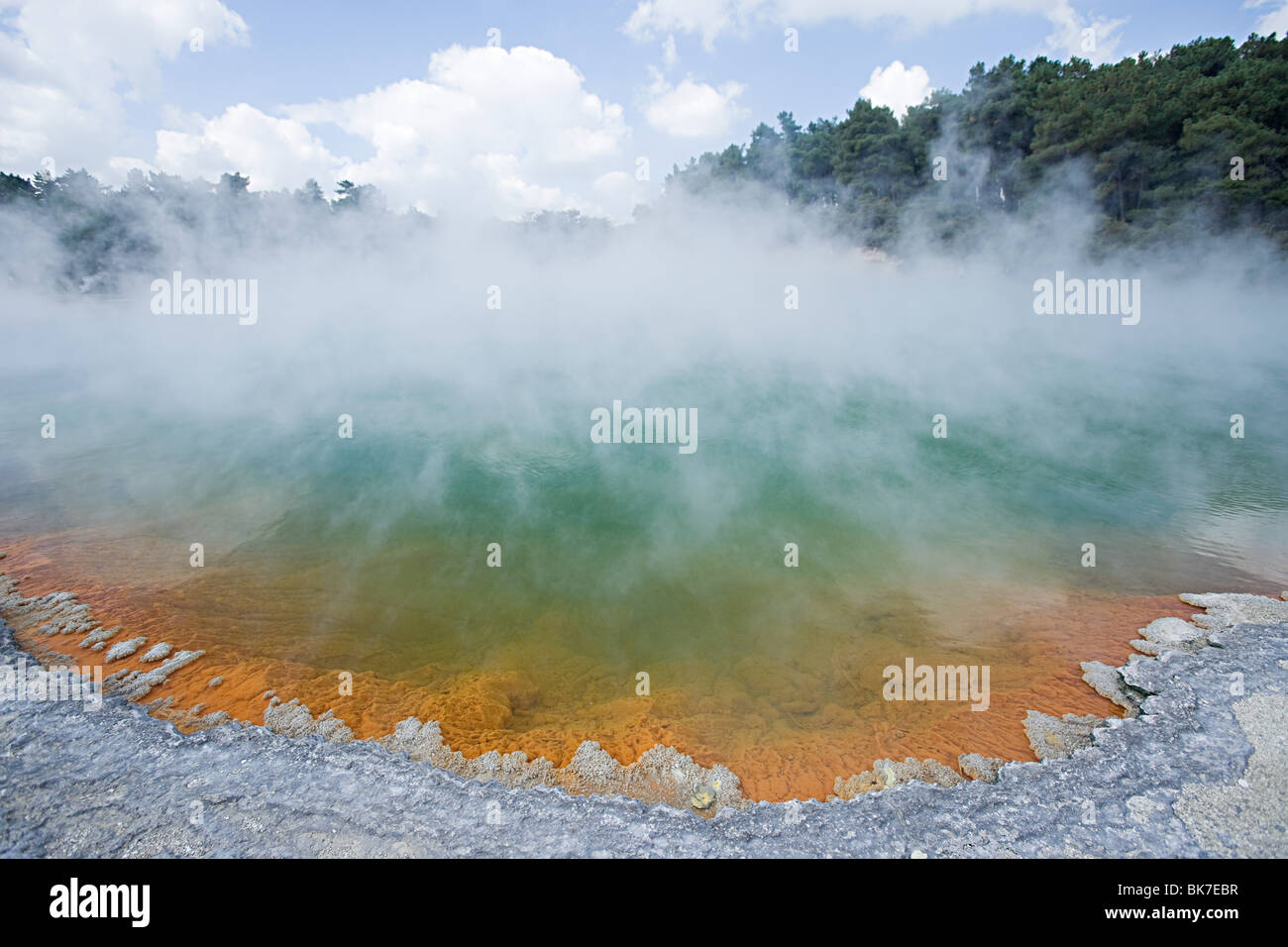 Rotorua, Waiotapu thermal area, Champagne Pool Stock Photo - Alamy