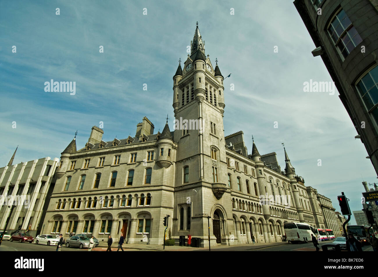 Aberdeen City's historic Victoriana Gothic style Town House. Grampian ...
