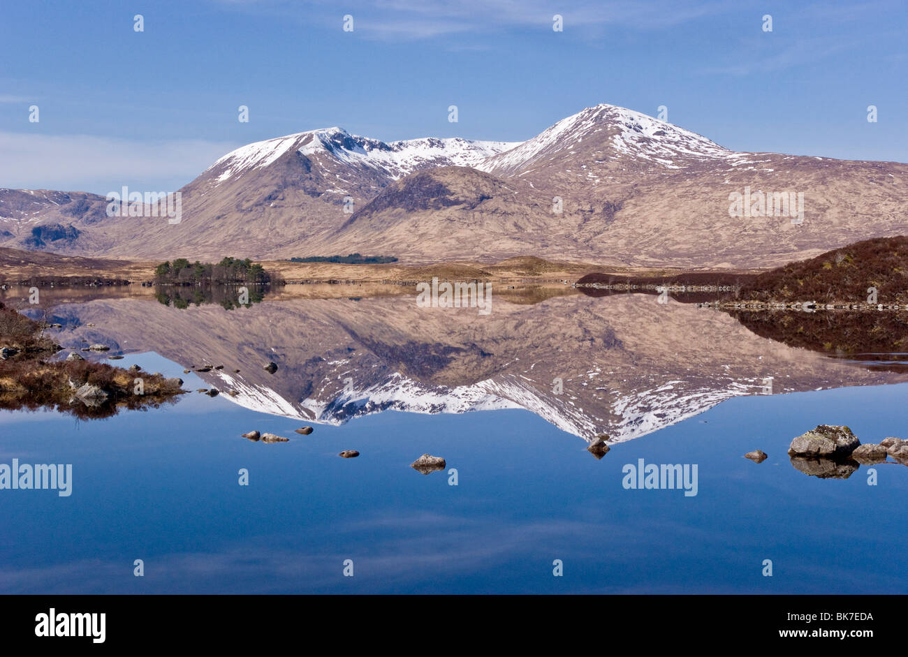 The Black Mount Rannoch Moor with Clach Leathad left and Meall a ...