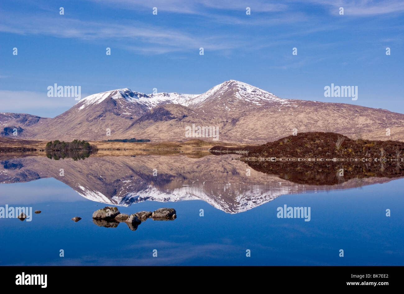 The Black Mount Rannoch Moor with Clach Leathad left and Meall a ...
