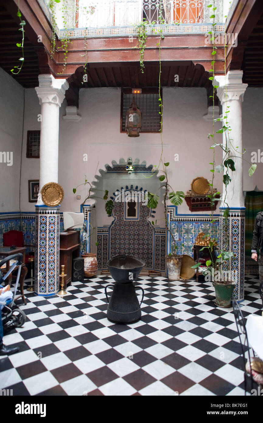 Rihad inner courtyard, Tetouan, Morocco Stock Photo - Alamy