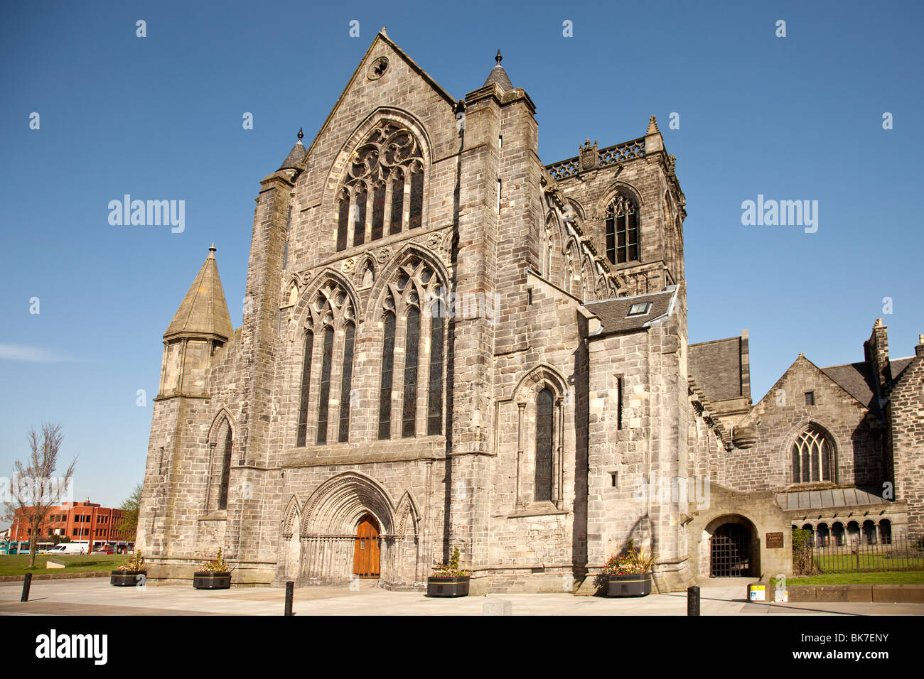 Paisley Abbey, a restored medieval (started in the 12th century ...