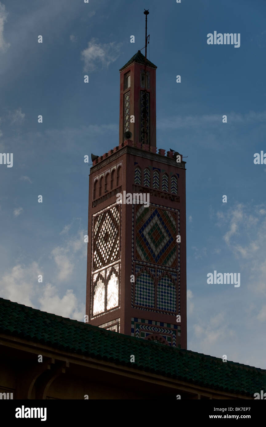 Mohammed V Mosque minaret, Tangier, Morocco Stock Photo - Alamy