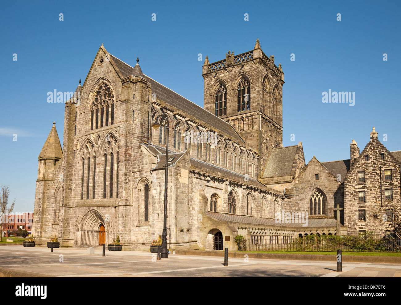 Paisley Abbey, a restored medieval (started in the 12th century ...