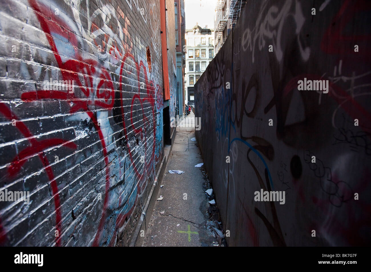 Graffitied Alley in Tribeca, New York City Stock Photo - Alamy