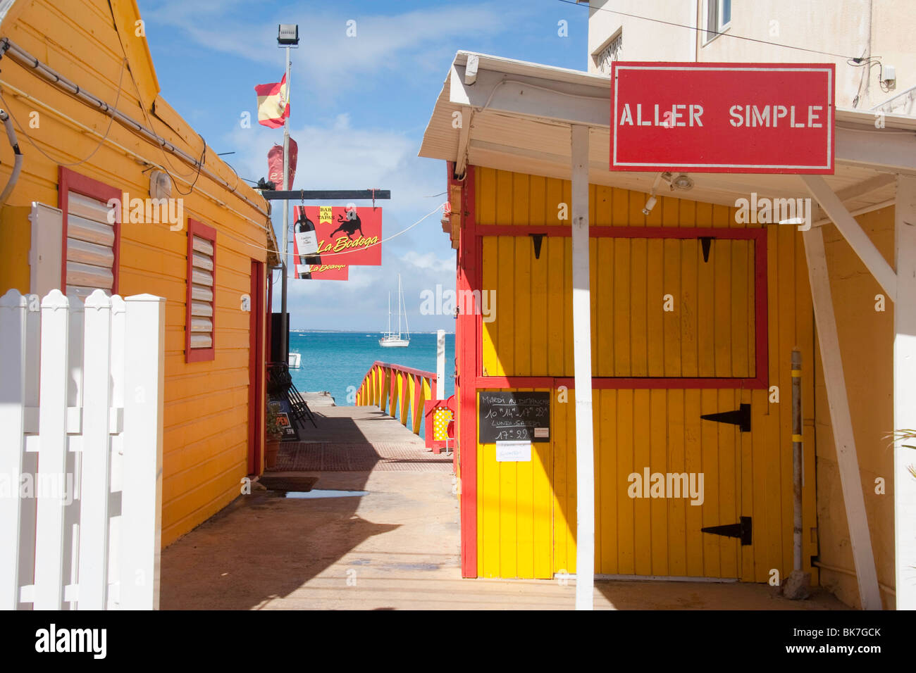 Access to the dinghy pier in Grand-Case, Saint Martin Stock Photo - Alamy
