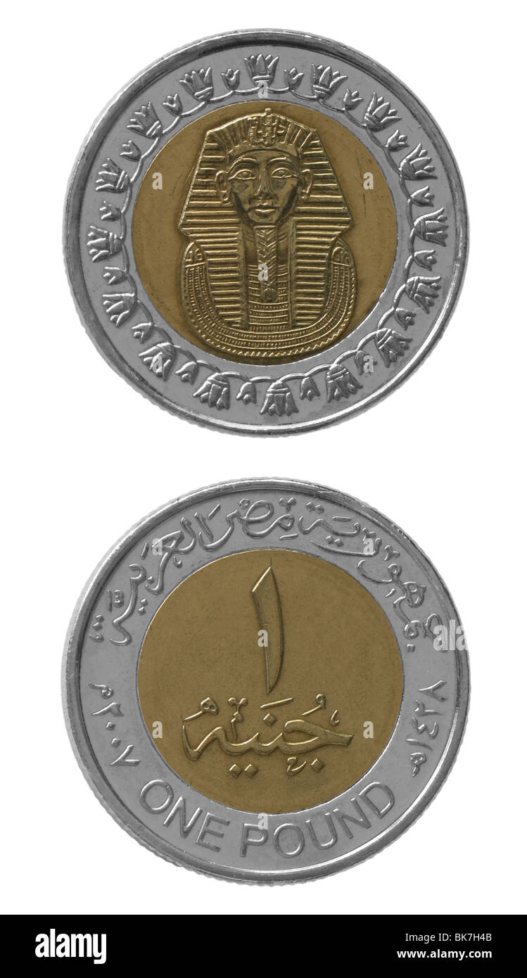 Macro of Egyptian One Pound coin Stock Photo - Alamy