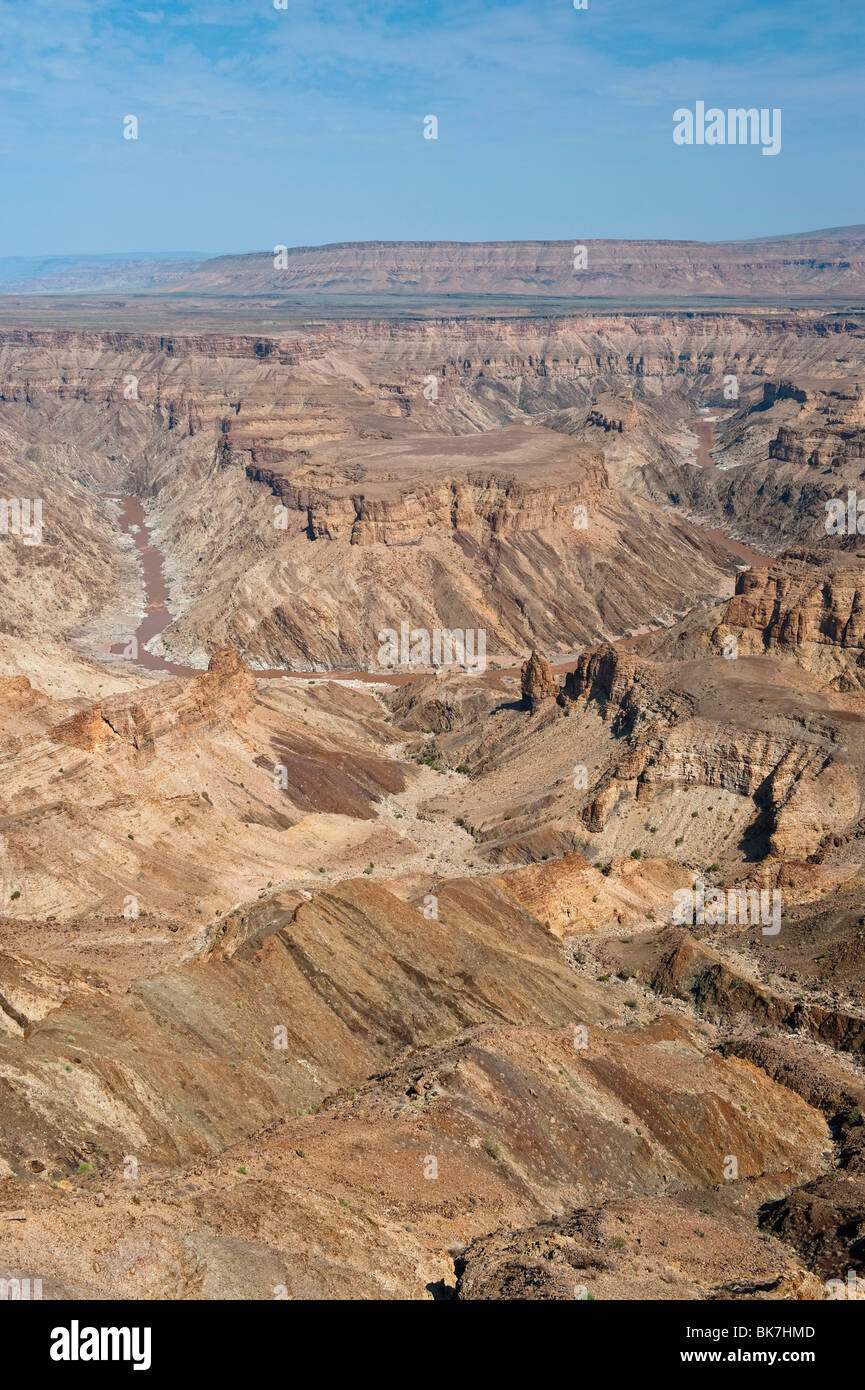 Spectacular view of Fish River Canyon from the main lookout near Hobas ...
