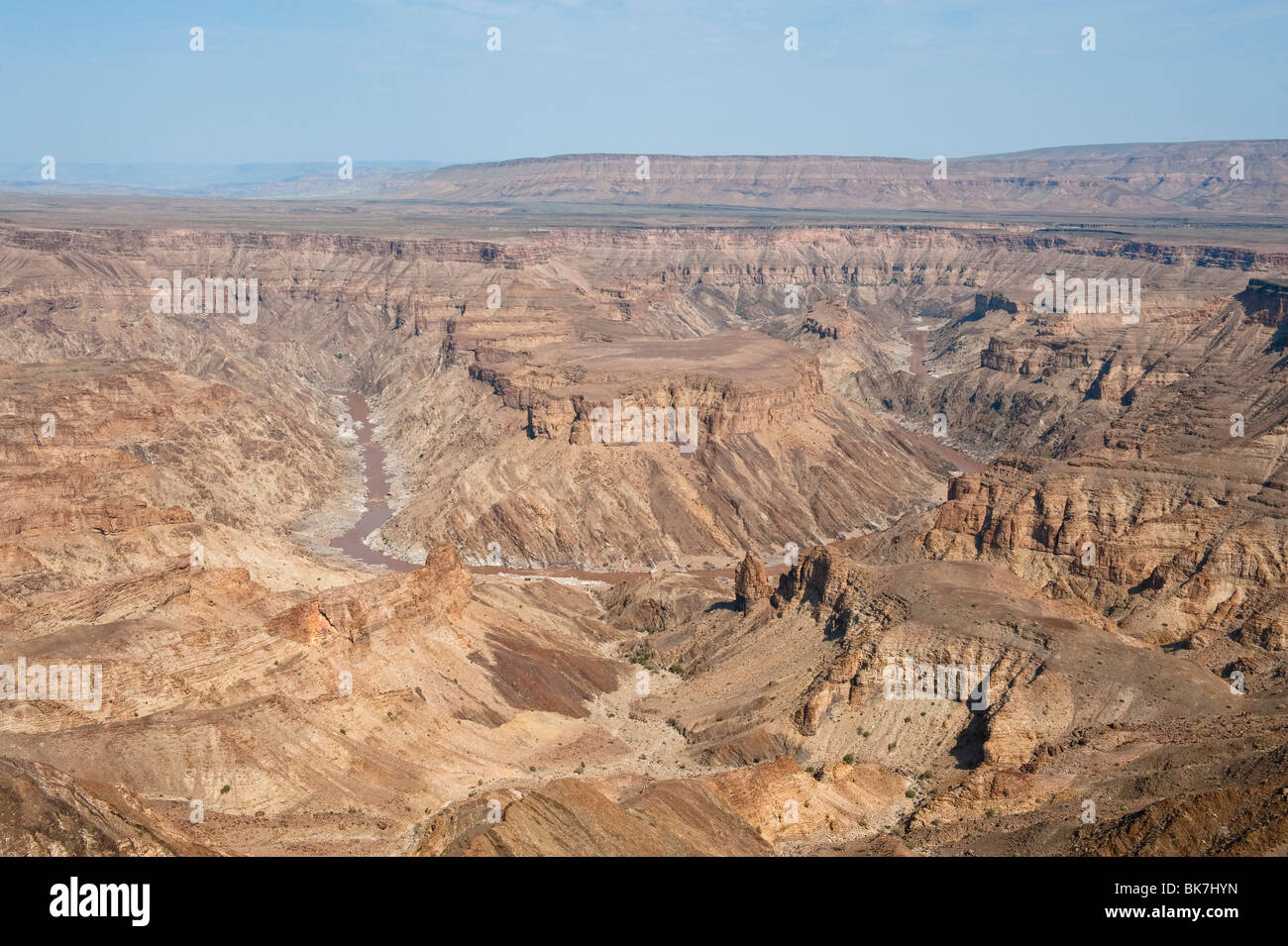 Spectacular view of Fish River Canyon from the main lookout near Hobas ...