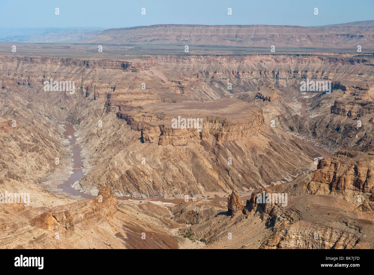 Spectacular view of Fish River Canyon from the main lookout near Hobas ...