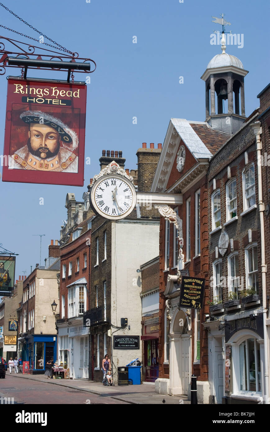 The High Street, Rochester, Kent, England, United Kingdom, Europe Stock ...