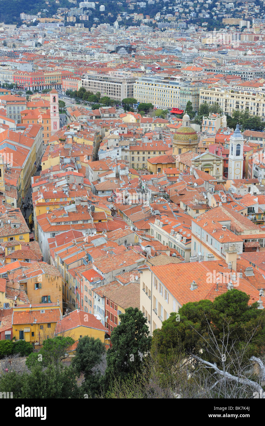 Europe France Nice Cote d'Azur Provence Nice Overview of the city of ...