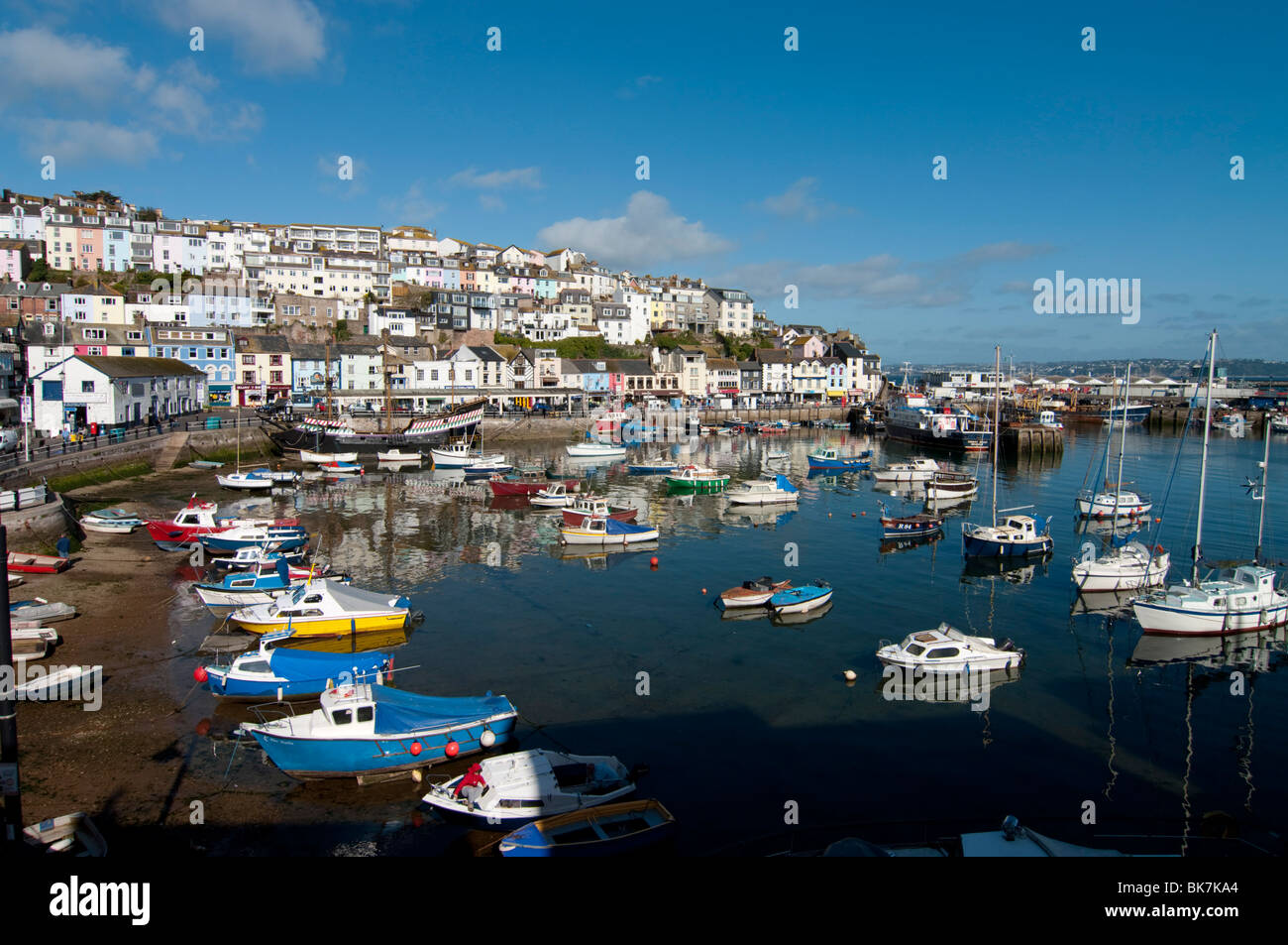 Brixham harbour, Devon, England, United Kingdom, Europe Stock Photo - Alamy