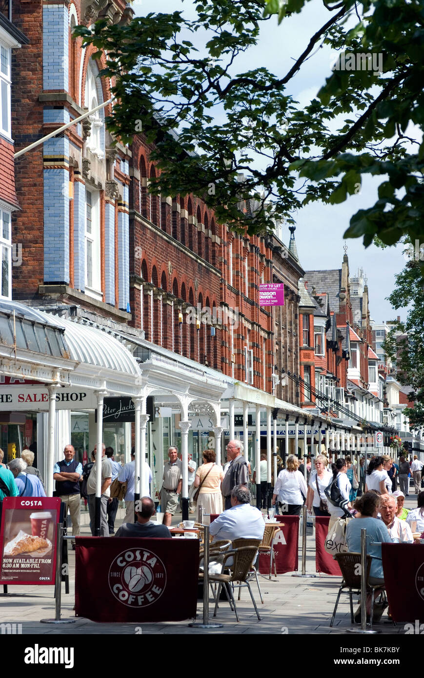 Lord Street, the main street of Southport, Merseyside, England, United ...
