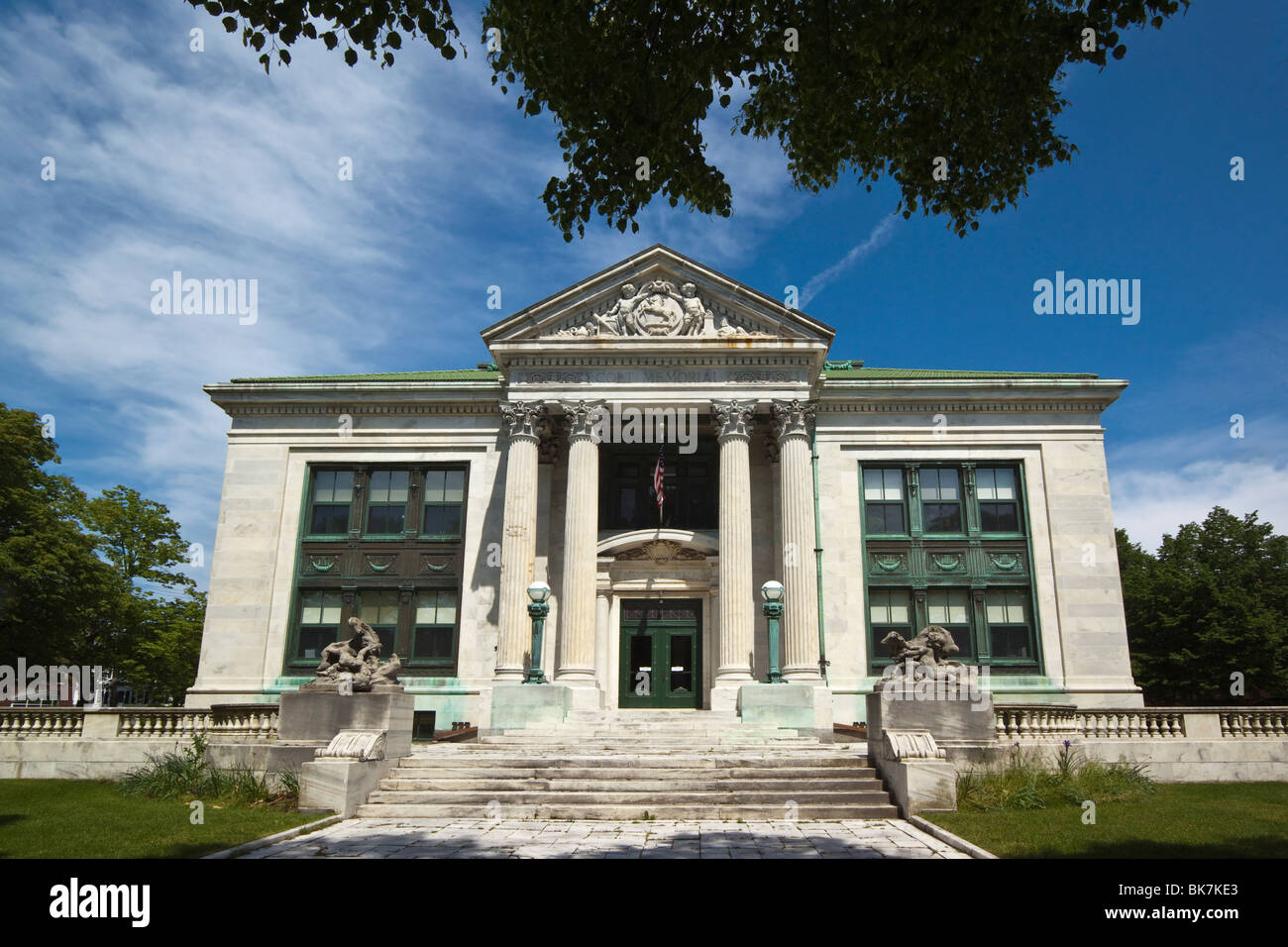 The marble and bronze Colt Memorial School in Bristol, Rhode Island ...