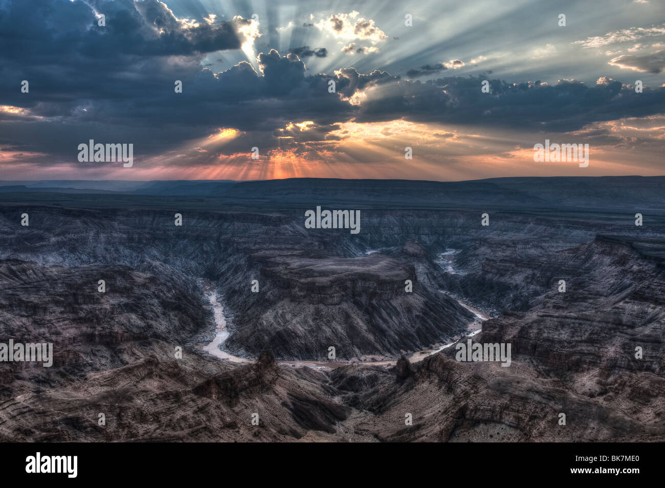 Spectacular Sunset view of Fish River Canyon from the main lookout near ...